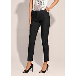 Madeleine Mode MADELEINE Schlanke Stretch-Hose mit Vichy-Karo in schwarz | Gr.: 38