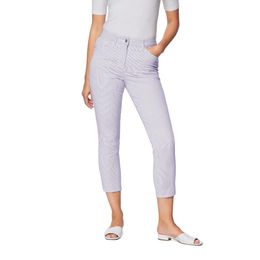 Madeleine Mode MADELEINE Fein gestreifte Jeans in wei&szlig; / lavendel | Gr.: 36
