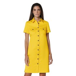 Madeleine Mode MADELEINE Schmales Hemdblusenkleid mit Kurzarm in sonnengelb | Gr.: 36