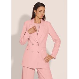 Madeleine Mode MADELEINE Zweireihiger Longblazer mit Futter in puderros&eacute; | Gr.: 46