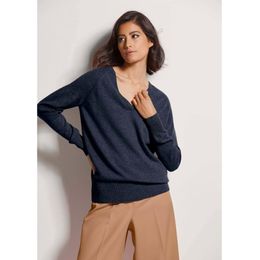 Madeleine Mode MADELEINE Kaschmirpullover mit V-Ausschnitt in marine | Gr.: 36