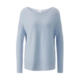 Madeleine Mode MADELEINE L&auml;ssiger Oversized-Pullover mit U-Boot-Ausschnitt in bleu | Gr.: 44