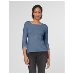 Madeleine Mode MADELEINE Kaschmirpullover mit U-Boot-Ausschnitt in rauchblau | Gr.: 36
