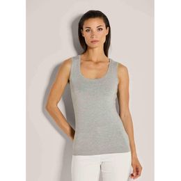 Madeleine Mode MADELEINE Tanktop mit breiten Tr&auml;gern in graumelange | Gr.: 36
