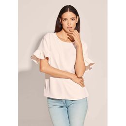 Madeleine Mode MADELEINE Oversized-Bluse mit Volants, Kurzarm in creme | Gr.: 44