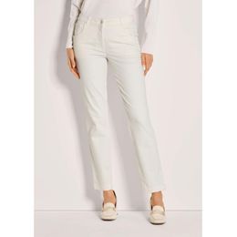 Madeleine Mode MADELEINE Schlanke Five-Pocket mit Stretch-Komfort in wollwei&szlig; | Gr.: 34