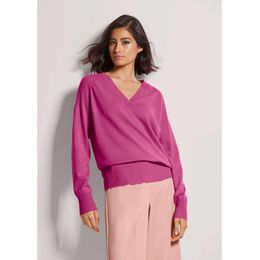 Madeleine Mode MADELEINE Kaschmirpullover mit V-Ausschnitt in magenta | Gr.: 34