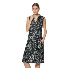 Madeleine Mode MADELEINE &Auml;rmelloses Kleid mit Hemdkragen in schwarz / multicolor | Gr.: 42