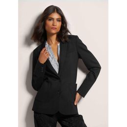 Madeleine Mode MADELEINE Langer Jersey-Blazer mit Futter in schwarz | Gr.: 38