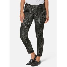 Madeleine Mode MADELEINE Paisley-Hose in samtiger Stretch-Qualit&auml;t in grau / multicolor | Gr.: 21