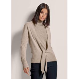 Madeleine Mode MADELEINE Kaschmirstrickjacke mit V-Ausschnitt in berber / melange | Gr.: 44