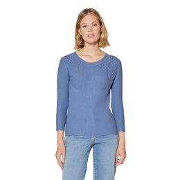 Madeleine Mode MADELEINE Rippstrickpullover in himmelblau | Gr.: 36