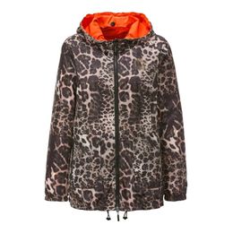 Madeleine Mode MADELEINE Sportive Wendejacke mit Kapuze in grege / multicolor / orange | Gr.: 38