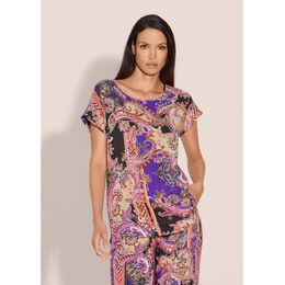 Madeleine Mode MADELEINE Shirtbluse mit Unikat-Print in ultraviolett / multicolor | Gr.: 42
