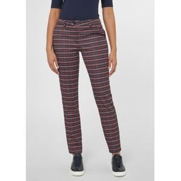 Madeleine Mode MADELEINE Stretchhose mit Karo-Druck in marine / multicolor | Gr.: 20