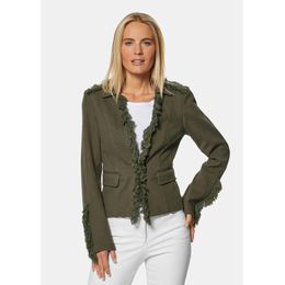Madeleine Mode MADELEINE Blazer mit Fransen in khaki | Gr.: 38