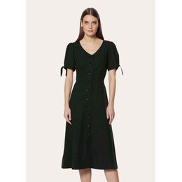 Madeleine Mode MADELEINE Viskosekleid mit V-Ausschnitt, Kurzarm in schwarz | Gr.: 38