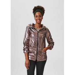 Madeleine Mode MADELEINE Kapuzenjacke im Metallic-Look in platin | Gr.: 42