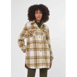 Madeleine Mode MADELEINE Lange Jacke, Karomuster, Hemdkragen in wollwei&szlig; / multicolor | Gr.: 44