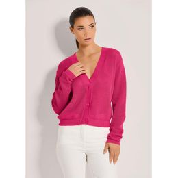 Madeleine Mode MADELEINE Kurze Ajour-Strickjacke in korallenpink | Gr.: 40