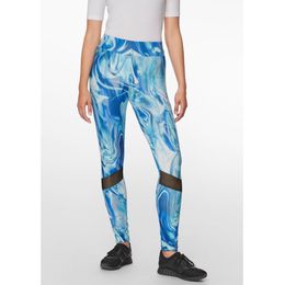 Madeleine Mode MADELEINE Leggings mit coolen Netzeins&auml;tzen in royalblau / multicolor | Gr.: 42