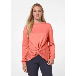 Madeleine Mode MADELEINE Sweatshirt mit Knoten-Drapierung in korallenorange | Gr.: 36
