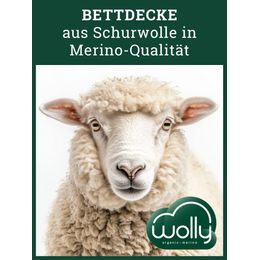 wolly MYWOOL 4-Jahreszeiten-Bettdecke ''MEDIUM'' in Naturwei&szlig; | Gr.: 155 x 220 cm
