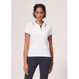 Madeleine Mode MADELEINE Klassisches Poloshirt in wei&szlig; / marine | Gr.: 46