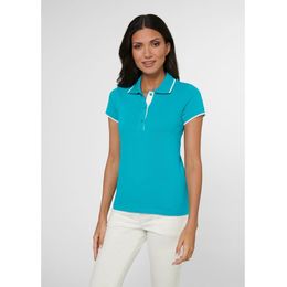 Madeleine Mode MADELEINE Klassisches Poloshirt in karibikblau | Gr.: 38