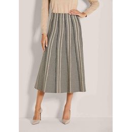 Madeleine Mode MADELEINE Eleganter Jacquard-Rock f&uuml;r k&uuml;hle Tage in beige / nebelblau / multicolor | Gr.: 34