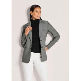 Madeleine Mode MADELEINE Eleganter Businessblazer mit Fischgratmuster in schwarz / perlwei&szlig; | Gr.: 34