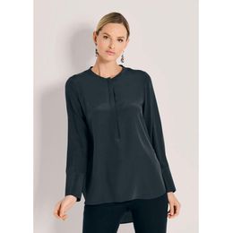 Madeleine Mode MADELEINE Luxuri&ouml;se Bluse mit kragenlosem Design in marine | Gr.: 44