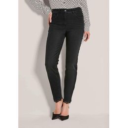 Madeleine Mode MADELEINE Slim Fit Five-Pocket-Hose in schwarz | Gr.: 46