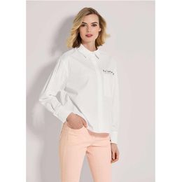Madeleine Mode MADELEINE Elegante Bluse mit Strassdetails in wei&szlig; | Gr.: 48
