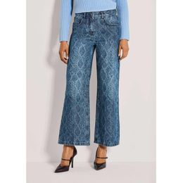 Madeleine Mode MADELEINE Culotte-Jeans mit Ornament-Print in blue | Gr.: 46
