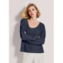 Madeleine Mode MADELEINE Kaschmirpullover mit V-Ausschnitt in marine | Gr.: 40