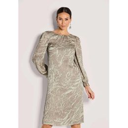 Madeleine Modernes Crash-Kleid mit Two-Tone-Effekt in cappuccino / wollwei&szlig; / melange | Gr.: 38
