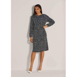 Madeleine Modernes Jersey-Kleid mit Leo-Print in schwarz / wollwei&szlig; | Gr.: 34