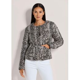 Madeleine Mode MADELEINE Sommerliche Kurzjacke mit Unikat-Print in cappuccino / schwarz / multicolor | Gr.: 40