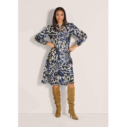 Madeleine Mode MADELEINE Elegantes Viskosekleid mit Blumenmuster in marine / berber | Gr.: 42