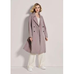 Madeleine Mode MADELEINE Langer, zweireihiger Mantel, Bindeg&uuml;rtel in mauve | Gr.: 40