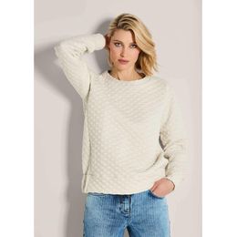 Madeleine Mode MADELEINE Struktursweater mit Rundhalsausschnitt in wollwei&szlig; | Gr.: 38