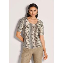 Madeleine Mode MADELEINE Elegantes Oberteil im Animal-Design in caramel / schwarz / multicolor | Gr.: 40