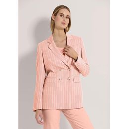 Madeleine Mode MADELEINE Langer Streifenblazer in puderros&eacute; / wollwei&szlig; | Gr.: 40