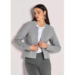 Madeleine Moderner Jerseyblazer in Melange-Optik in steingrau / melange | Gr.: 38