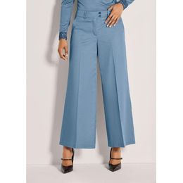 Madeleine Mode MADELEINE Elegante 7/8-Hose mit B&uuml;gelfalten in rauchblau | Gr.: 38