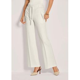 Madeleine Mode MADELEINE Weite Jersey-Hose mit Bundfalten in wollwei&szlig; | Gr.: 21