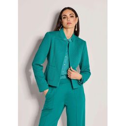 Madeleine Mode MADELEINE Stilvoller Businessblazer mit Stehkragen in petrol | Gr.: 48