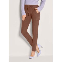 Madeleine Mode MADELEINE Cargo-Jerseyhose mit Kordelzug in espresso | Gr.: 18
