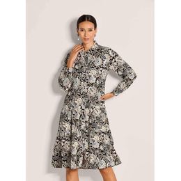 Madeleine Mode MADELEINE Druck-Damenkleid mit Knopfleiste in beige / schwarz / multicolor | Gr.: 42